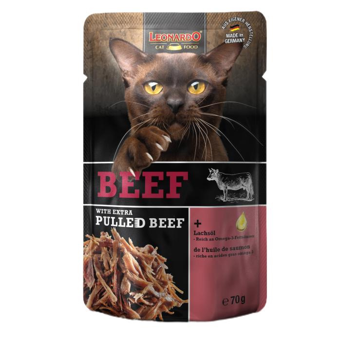 LEONARDO® Chicken with extra pulled Beef (70g) – Karl Pet Malaysia