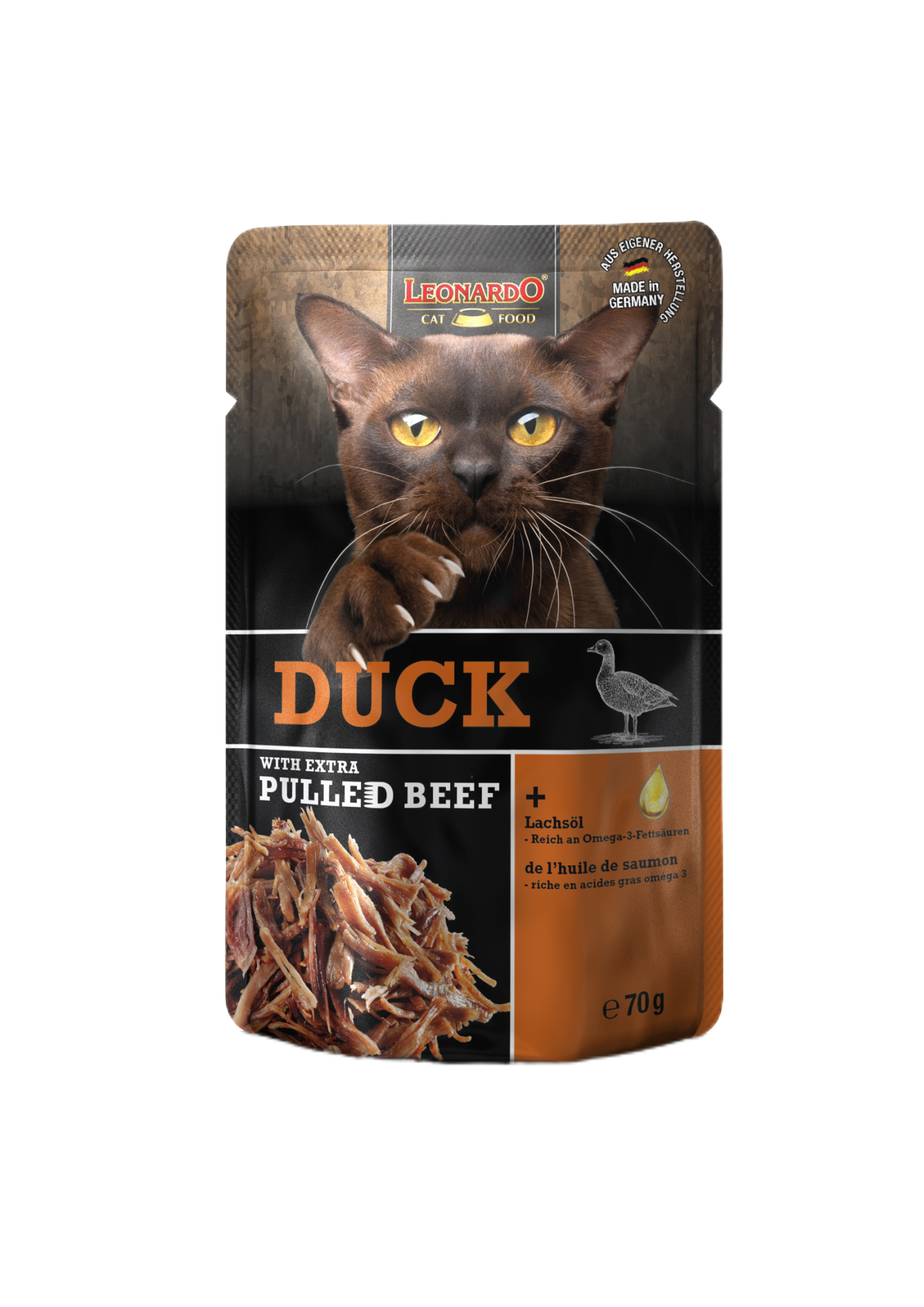LEONARDO® Duck with extra pulled Beef (70g) – Karl Pet Malaysia